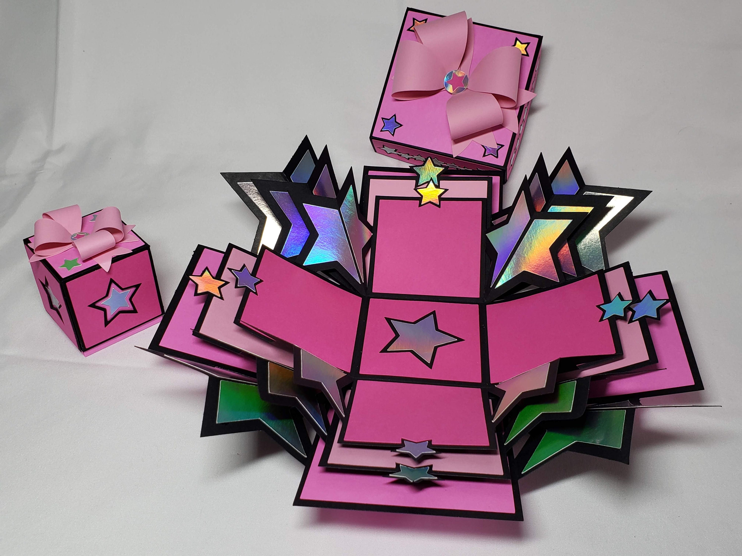 Star Explosion Box / Holographic / Glitter Explosion Box / - Etsy UK