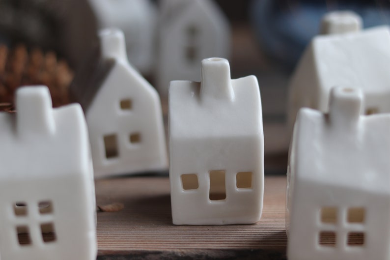 Porcelain House Minimalist Home Décor Small Ceramic House Housewarming ...