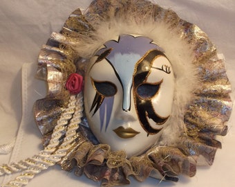 Porcelain Mardi Gras Mask - Etsy