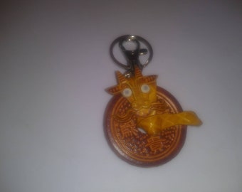 Dragon Leather Keychain - Etsy