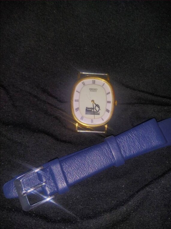 Vintage Seiko Men's Gold Tone Rectangular Oval Senior… - Gem Vintage Seiko Men's Gold Tone Rectangular Oval Senior… - Gem