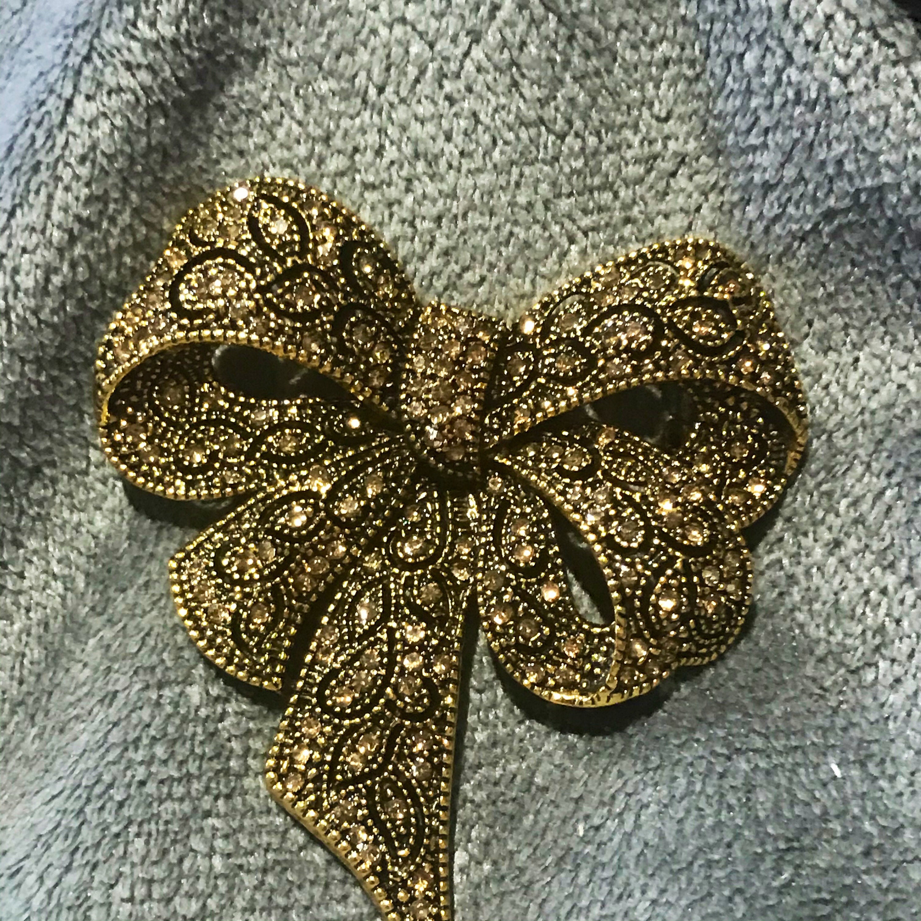 Vintage gold Bow Brooch Ladies luxury gold Brooch rich fine | Etsy