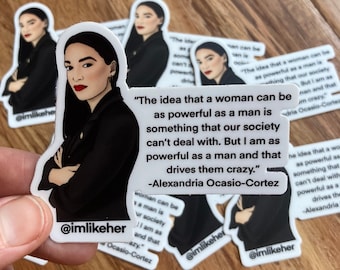 AOC Sticker Alexandria Ocasio-cortez Stickers - Etsy