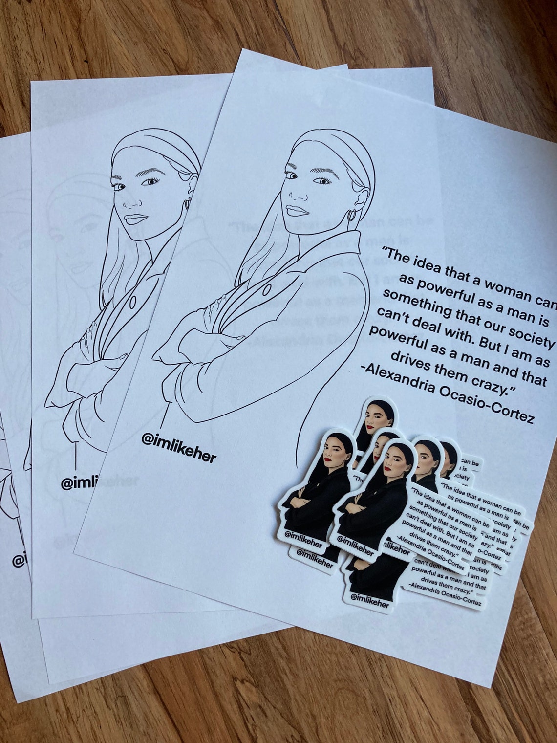 AOC Sticker and Coloring Page | Etsy