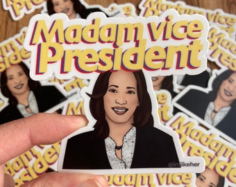 Kamala Harris Madam Vice President Biden Democrat Sticker - Etsy