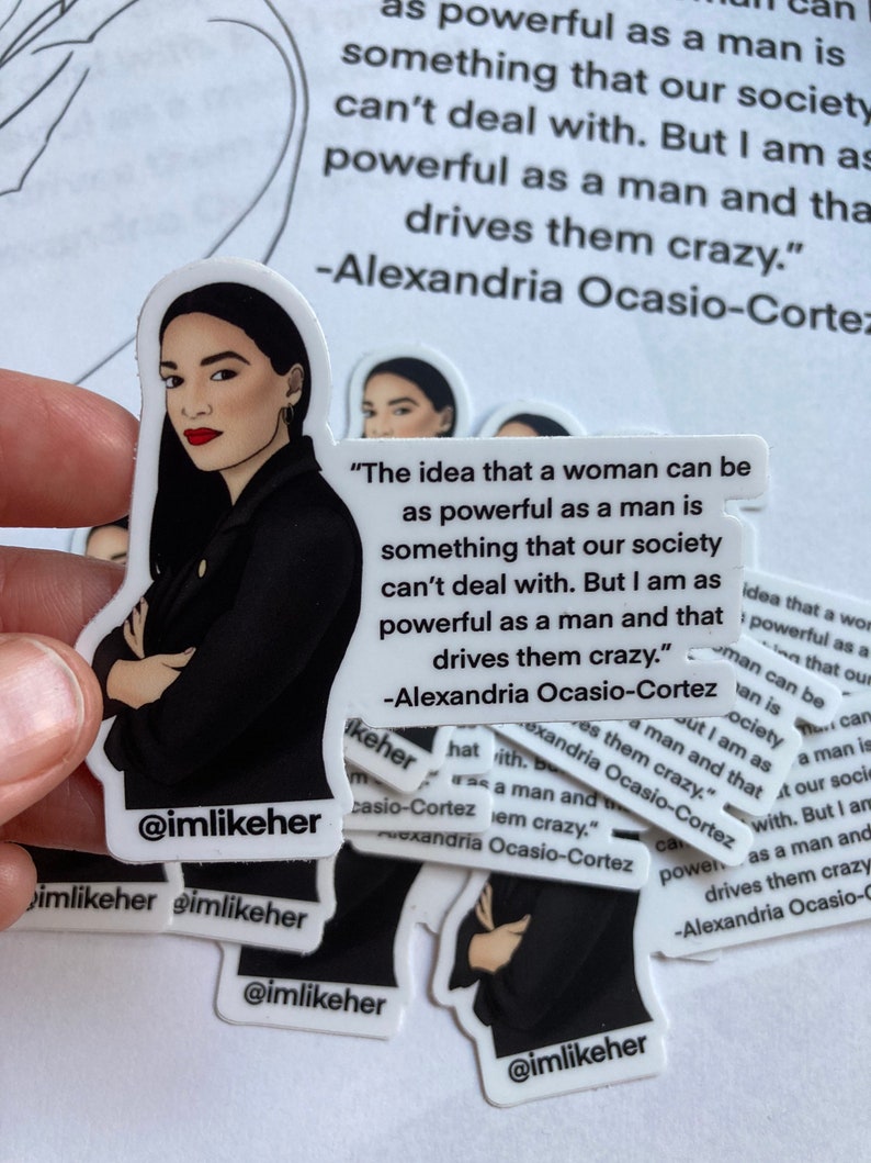 AOC Sticker and Coloring Page - Etsy