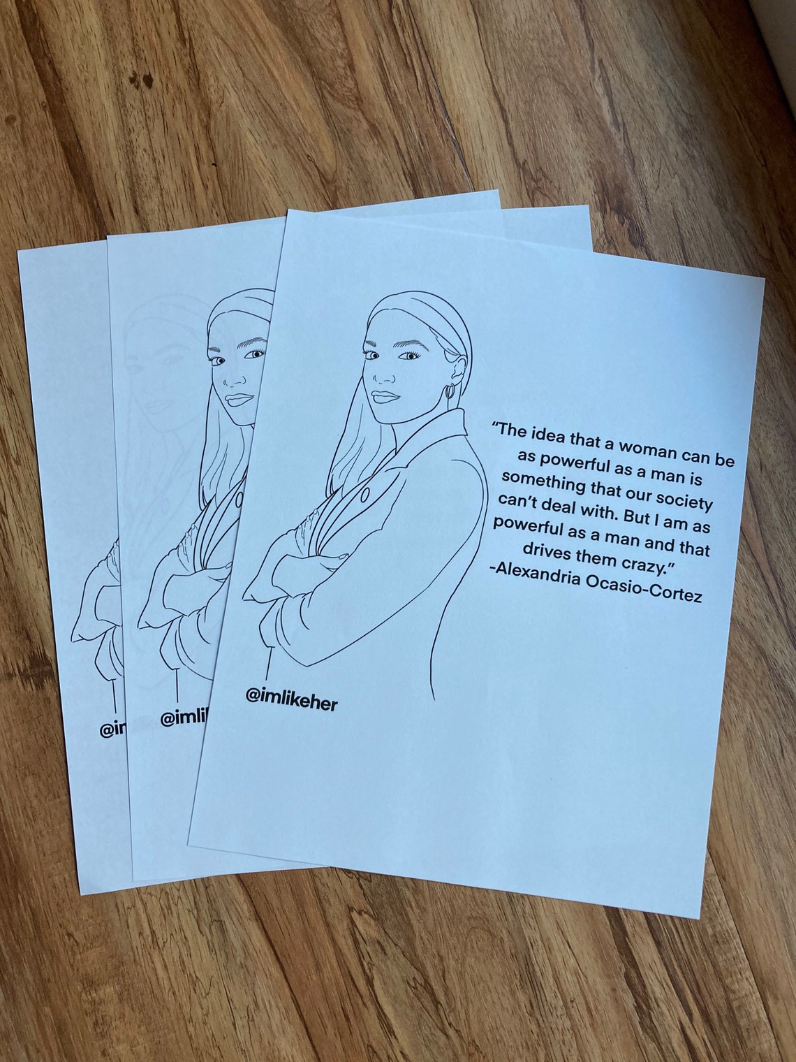 AOC Sticker and Coloring Page | Etsy