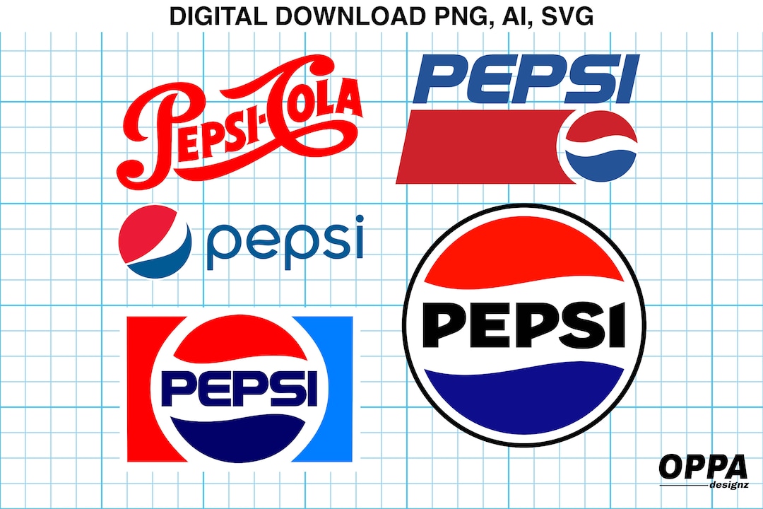 Logotipo de Pepsi I Archivos .SVG .PNG I Producto digital - Etsy España