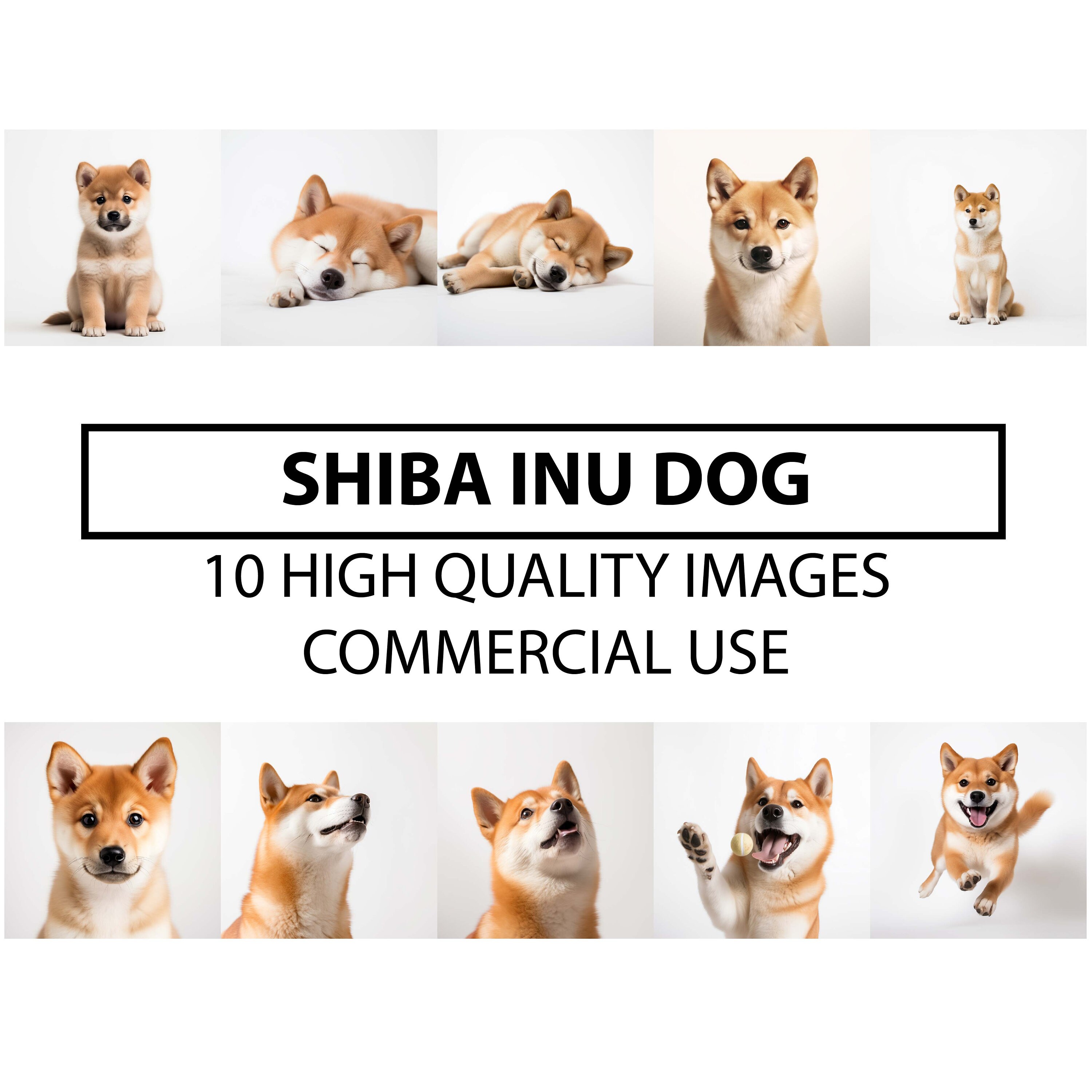 Shiba Inu Dog Clipart Bundle 10 JPG Images Ideal for - Etsy