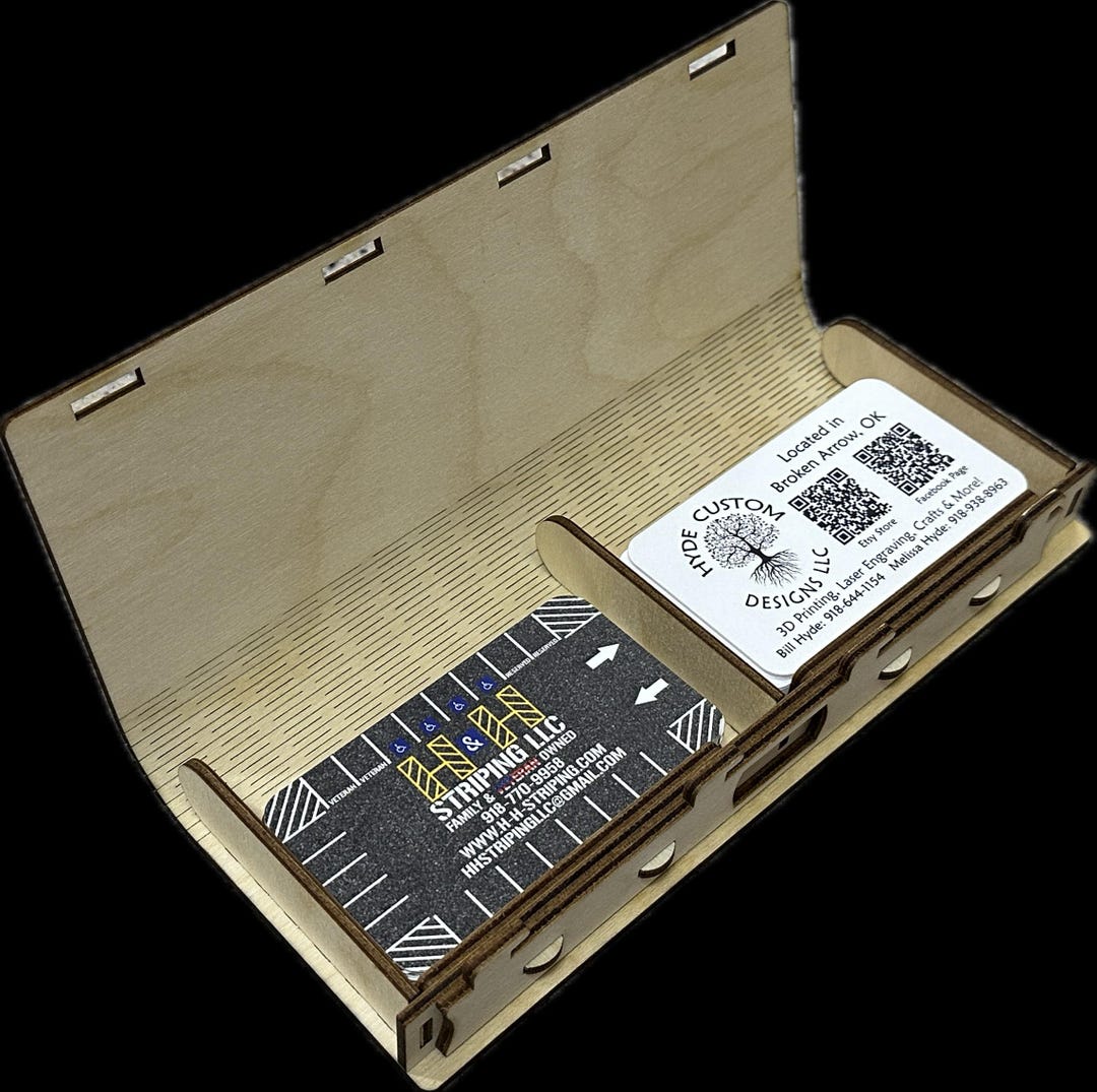 Double Deck Card Case/box Laser Cut File .dxf .svg .ai .lbrn - Etsy
