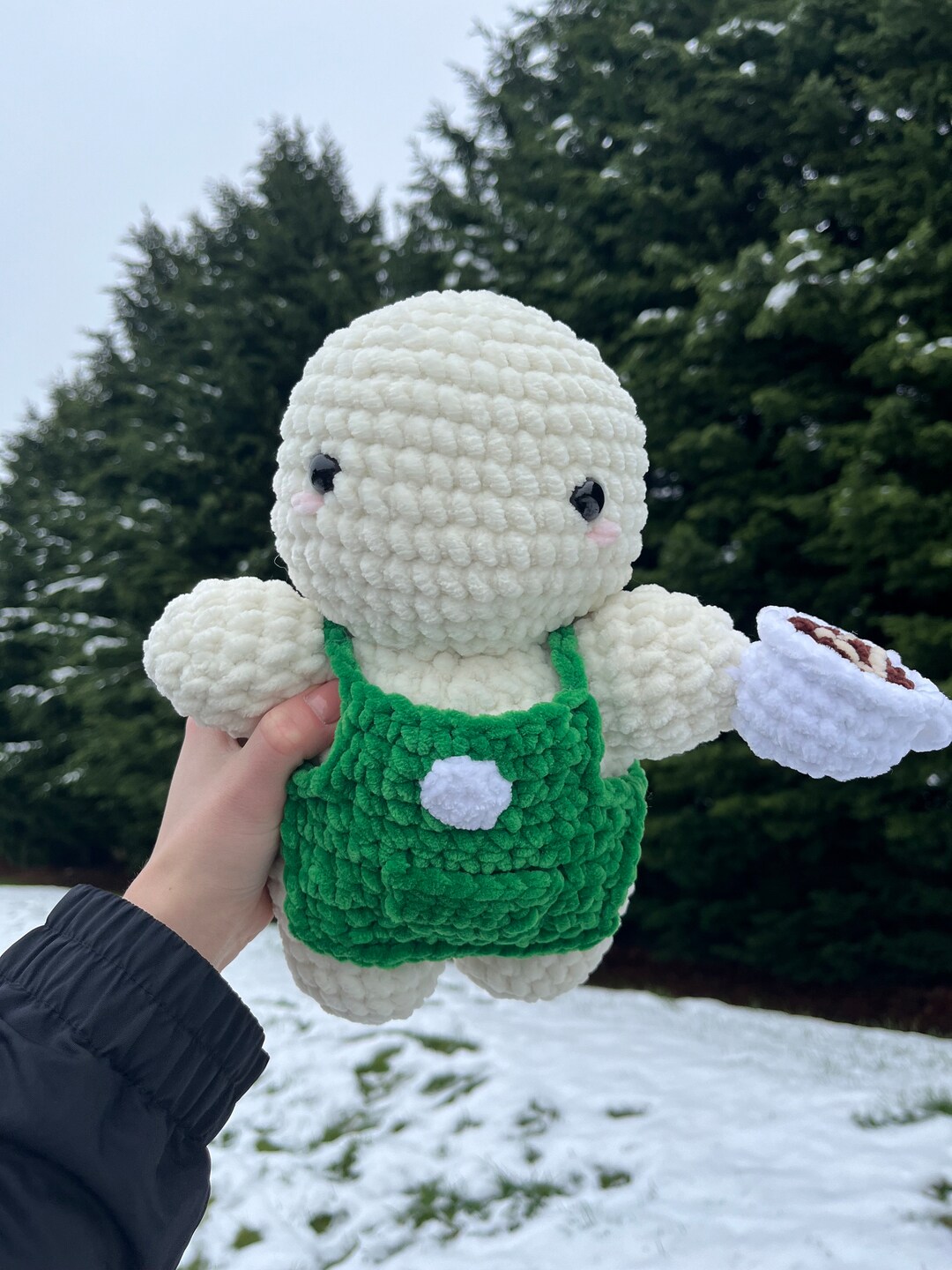 Crochet Barista Coffee Plush - Etsy