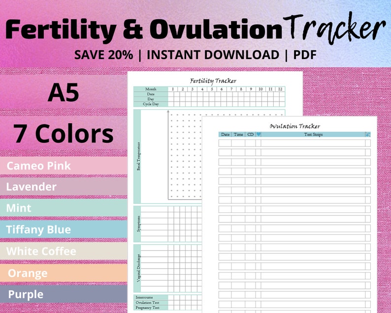 Ovulation Tracker Printable Fertility Tracker Trying to | Etsy