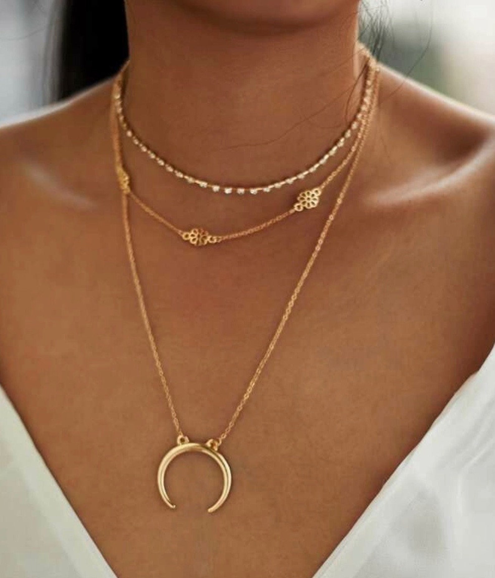 4 Piece Layering Necklace Set 4 Varying Length Necklaces - Etsy