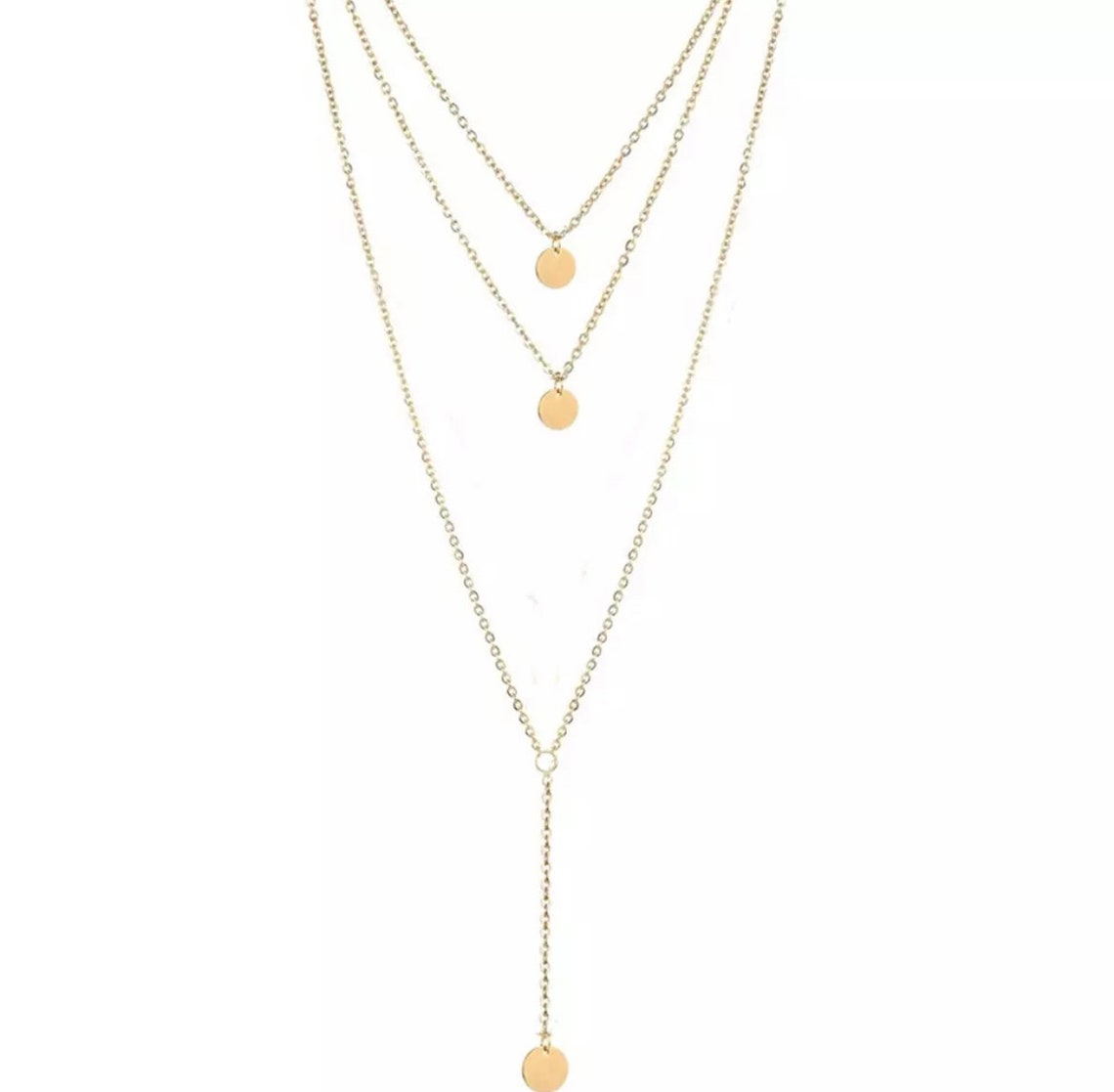 3 Piece Gold Layering Necklace Set 3 Piece Layering Necklace - Etsy