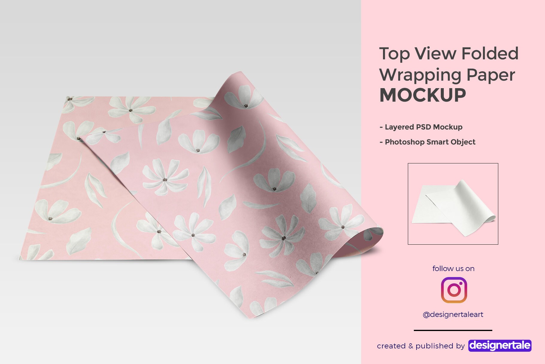 Top View Folded Wrapping Paper Mockup - Etsy