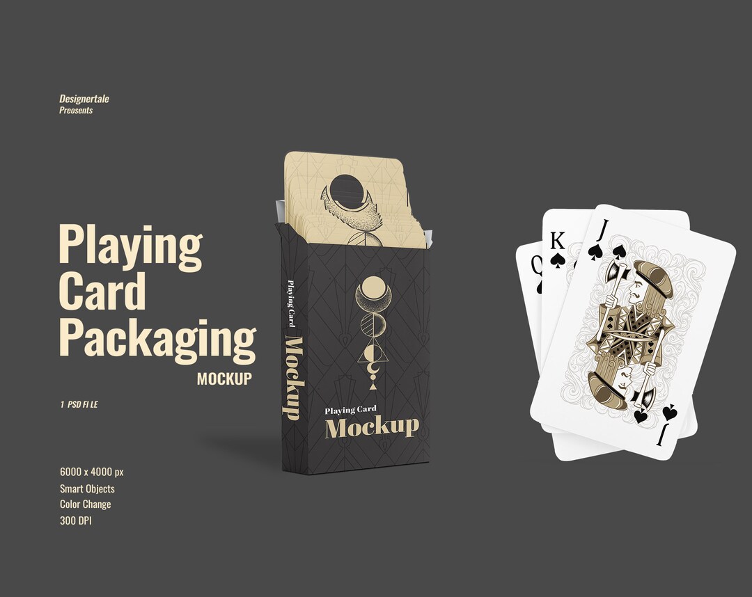 Playing Card Packaging Mockup - Etsy