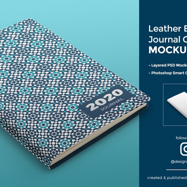 Leather Journal Mockup - Etsy