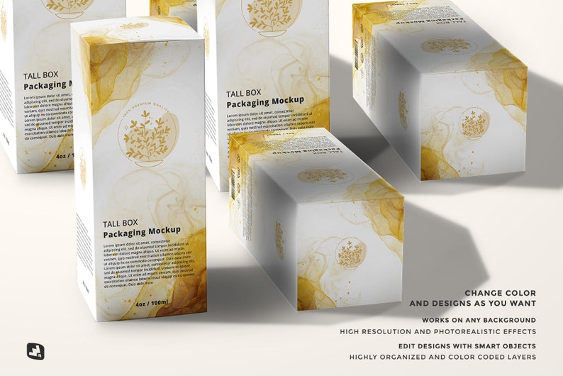 Set of Tall Box Packaging Mockup - Etsy Canada