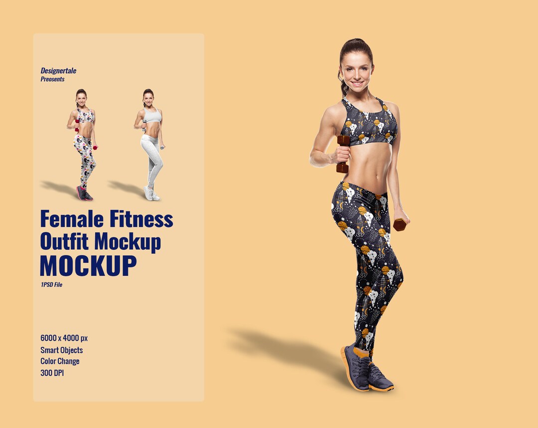 Female Fitness Outfit Mockup - Etsy
