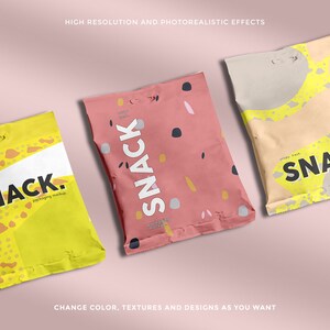 Top View Single Snack Pouch Packaging Mockup,foil Packaging Mockups ...