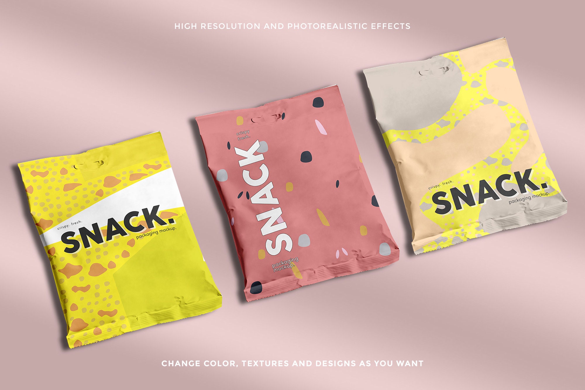 Top View Single Snack Pouch Packaging Mockup,foil Packaging Mockups ...