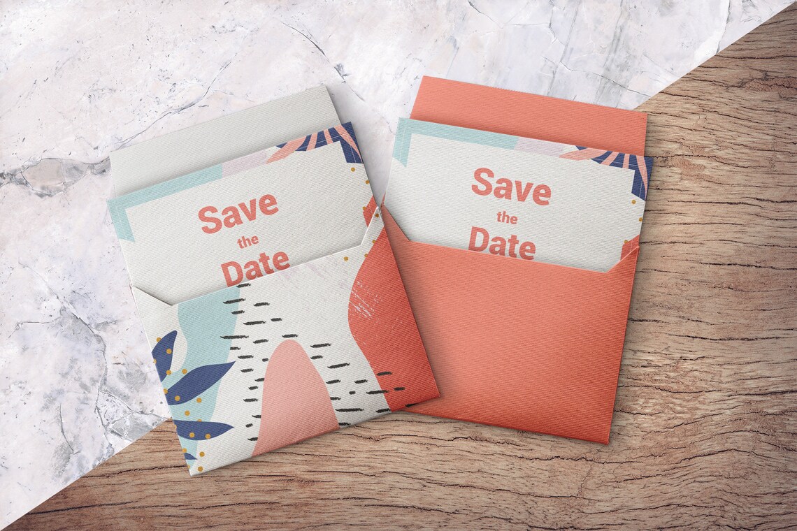 Top View Open Envelope With Card Mockup | Etsy Canada