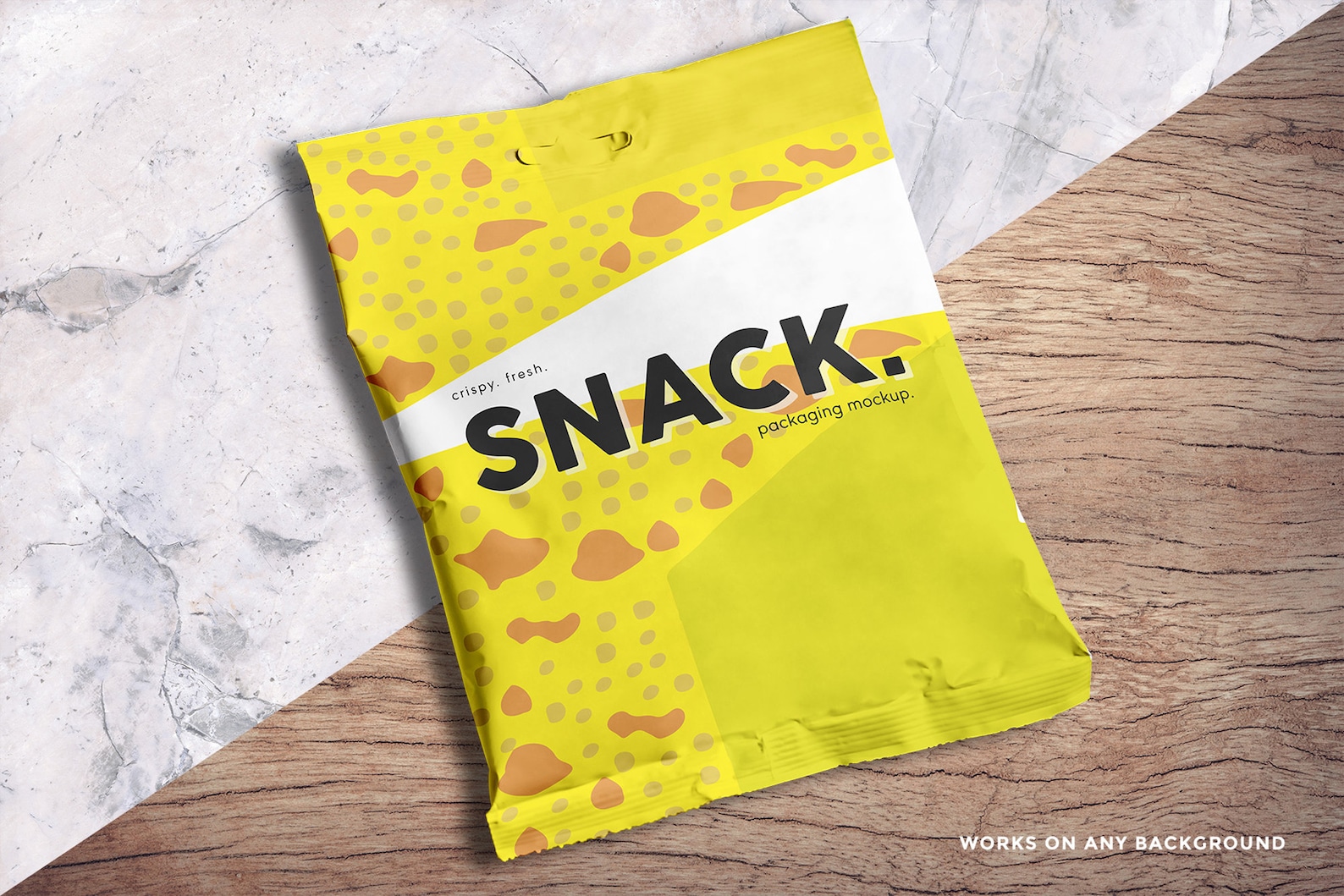 Top View Single Snack Pouch Packaging Mockup,foil Packaging Mockups ...