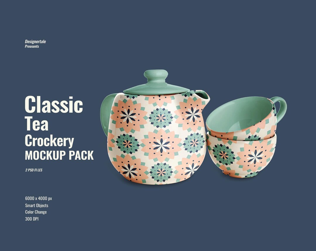 Classic Tea Crockery Mockup Pack - Etsy