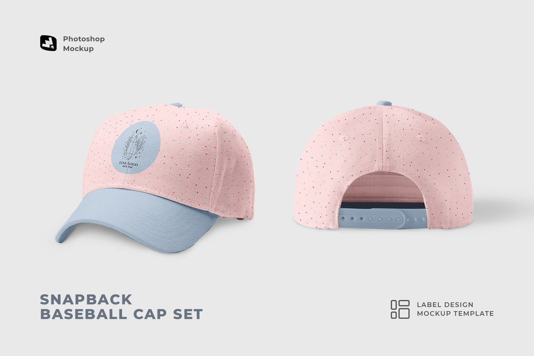 Snapback Baseball Cap Set Mockup - Etsy