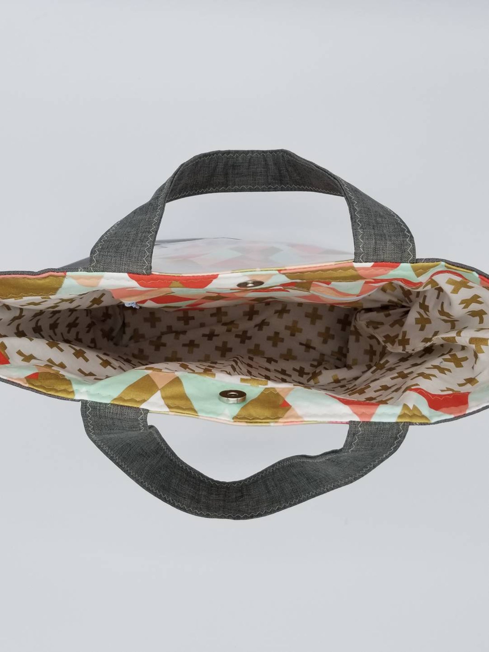 Fabric Handbag, Purse, Tote Bag With Lining and Inside Pocket, One of a ...