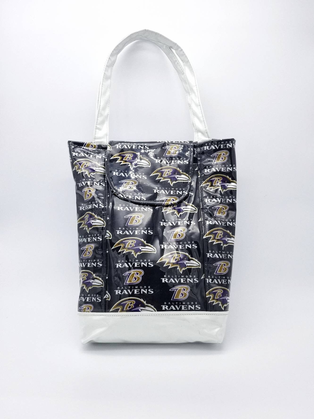 Baltimore Ravens Handbag, Ravens Bag, Large Purse, Fabric Bag, Handmade ...