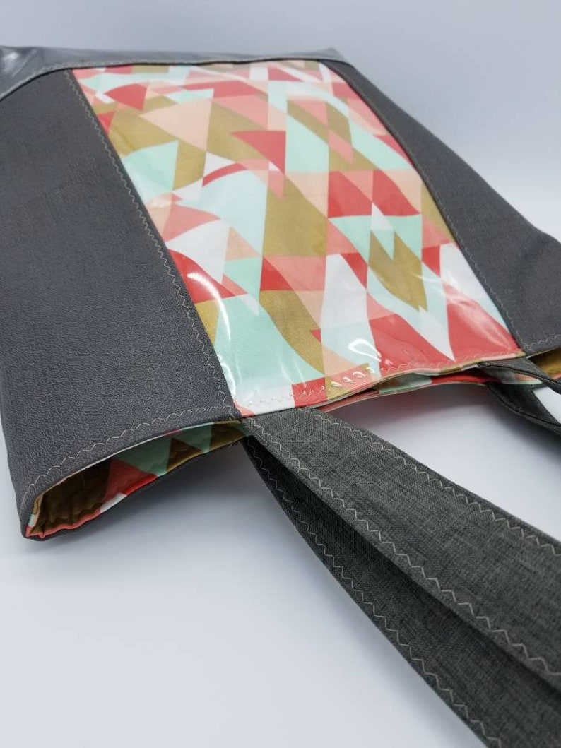Fabric Handbag, Purse, Tote Bag With Lining and Inside Pocket, One of a ...