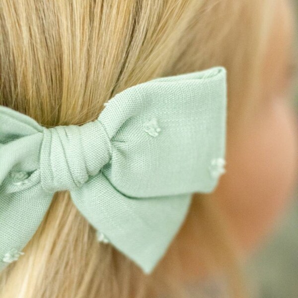 Sage Green Hair Bow - Etsy