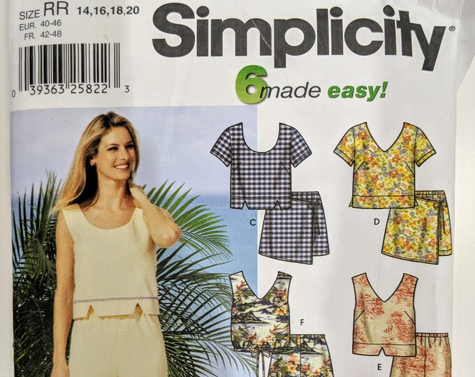 Simplicity 7234 Sewing Pattern Size RR (14-20) - Etsy