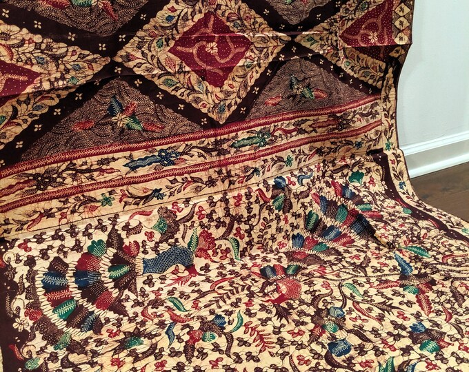 Hand Drawn Indonesian Batik With Phoenix, Full Batik Tulis Tanjungbumi ...