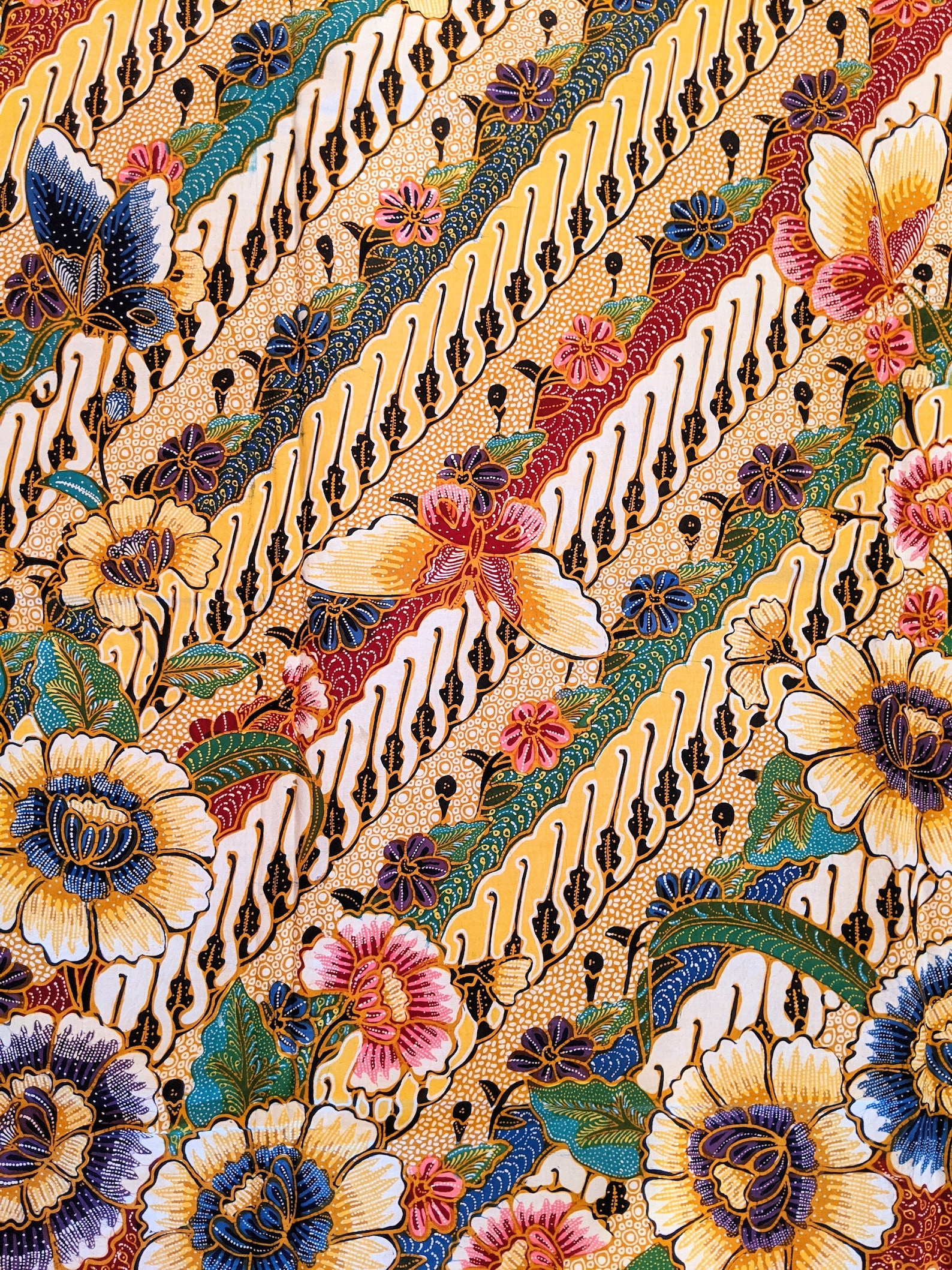 Hokokai Style Batik Tulis, Pagi Sore Hand Drawn Indonesian Batik ...