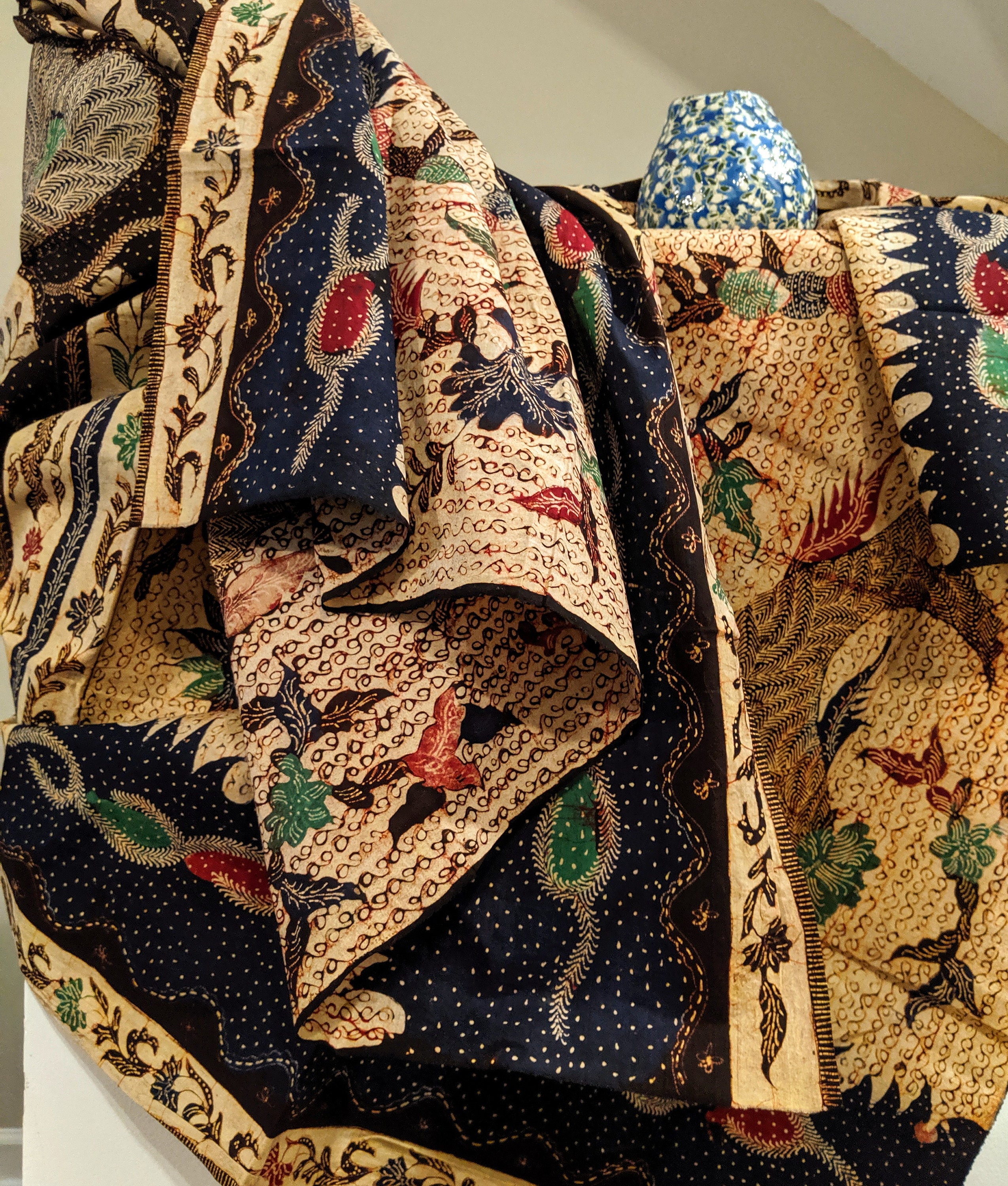 Hand Drawn Indonesian Batik With Fish Design, Made in Indonesia, Full ...