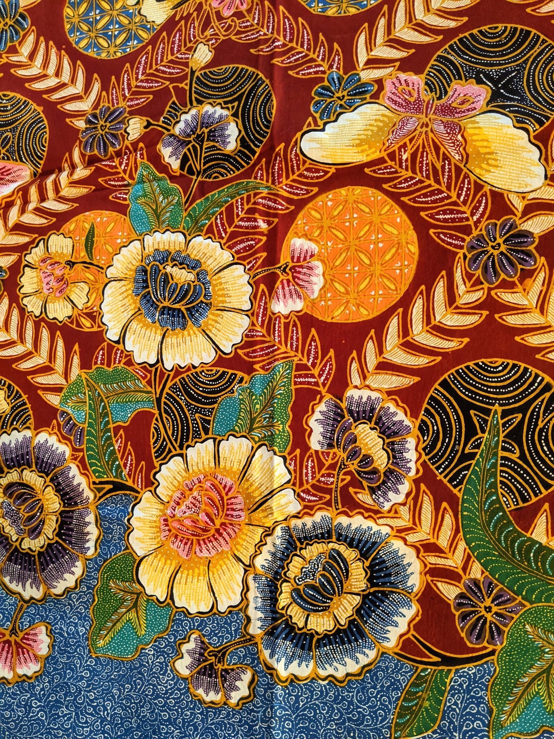 Hokokai Style Batik Tulis, Pagi Sore Hand Drawn Indonesian Batik ...