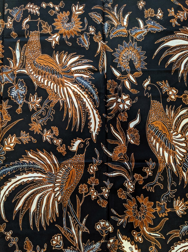 Batik Tulis Solo, Hand Drawn Indonesian Batik, Granitan With Rooster ...