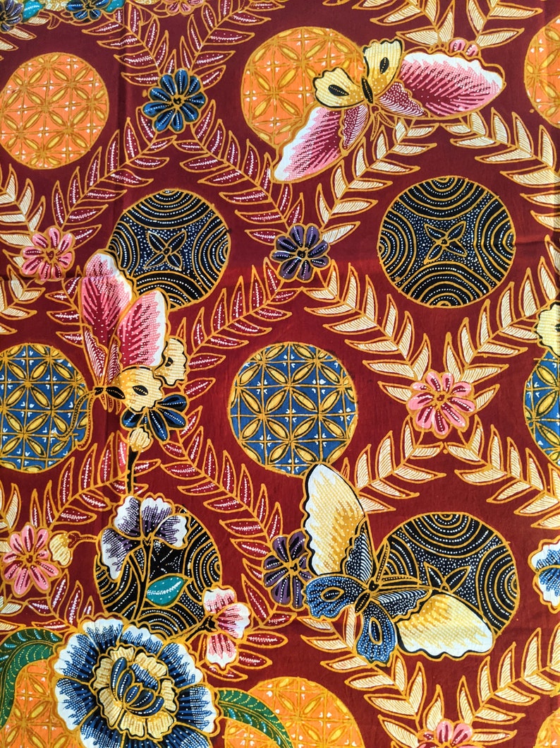 Hokokai Style Batik Tulis, Pagi Sore Hand Drawn Indonesian Batik ...