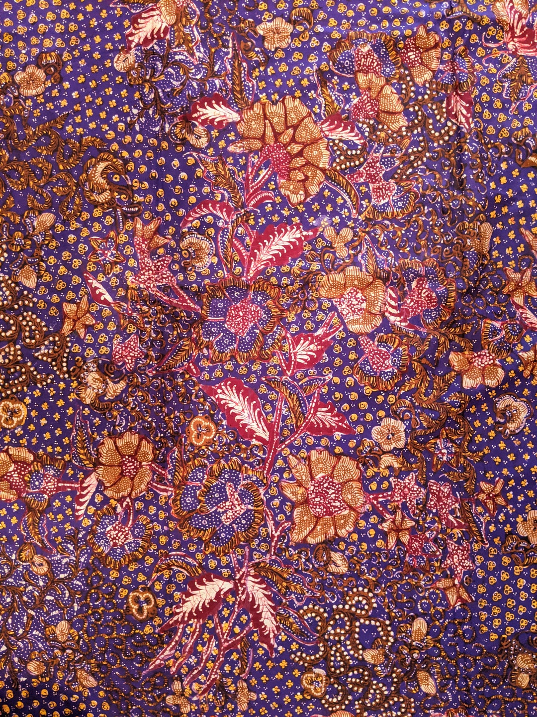 Purple Vintage Kain Batik Lasem, Old Indonesian Batik Tulis Fabric ...