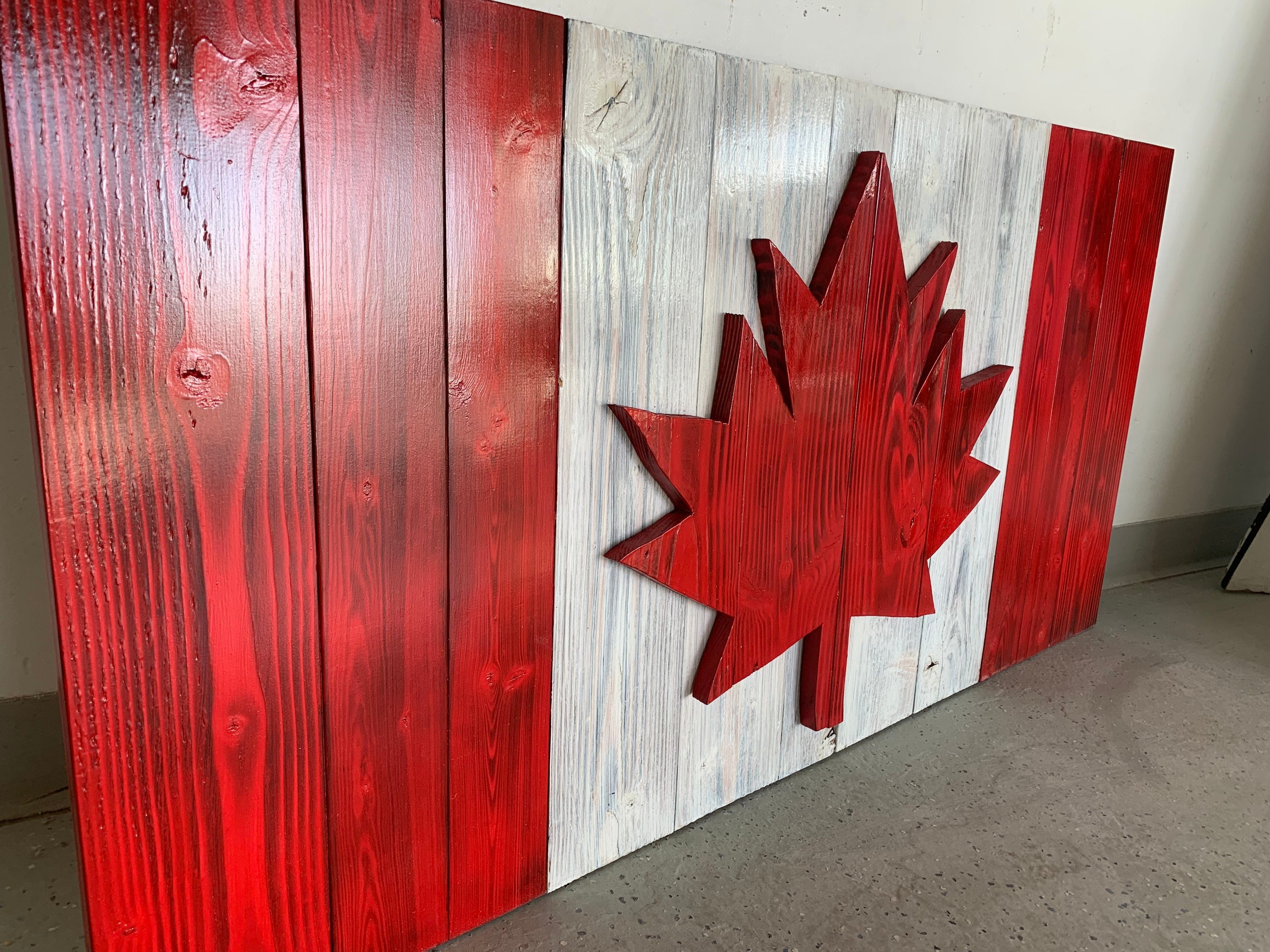 Wooden Canada Flagwood Flagoutdoor Rusticporchdecorwood - Etsy Canada