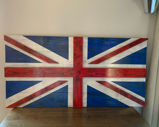 Wooden British Flag,wood Flag,outdoor, Rustic,porch,decor,wood Sign ...