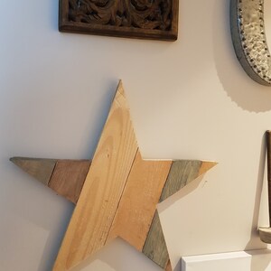 Rustic Wooden Star, Pallet, Patch, Reclaimed, Wood 5 Point Star ...