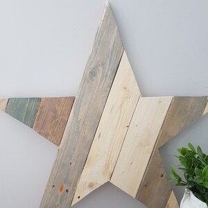 Rustic Wooden Star, Pallet, Patch, Reclaimed, Wood 5 Point Star ...
