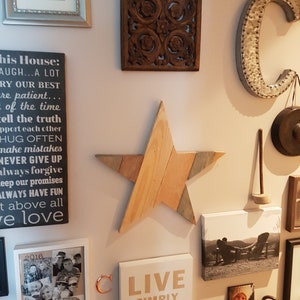 Rustic Wooden Star, Pallet, Patch, Reclaimed, Wood 5 Point Star ...