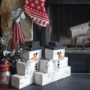 Rustic, Wooden Snowman, Decor, Farmhouse, Cottage, Holiday Decor ...