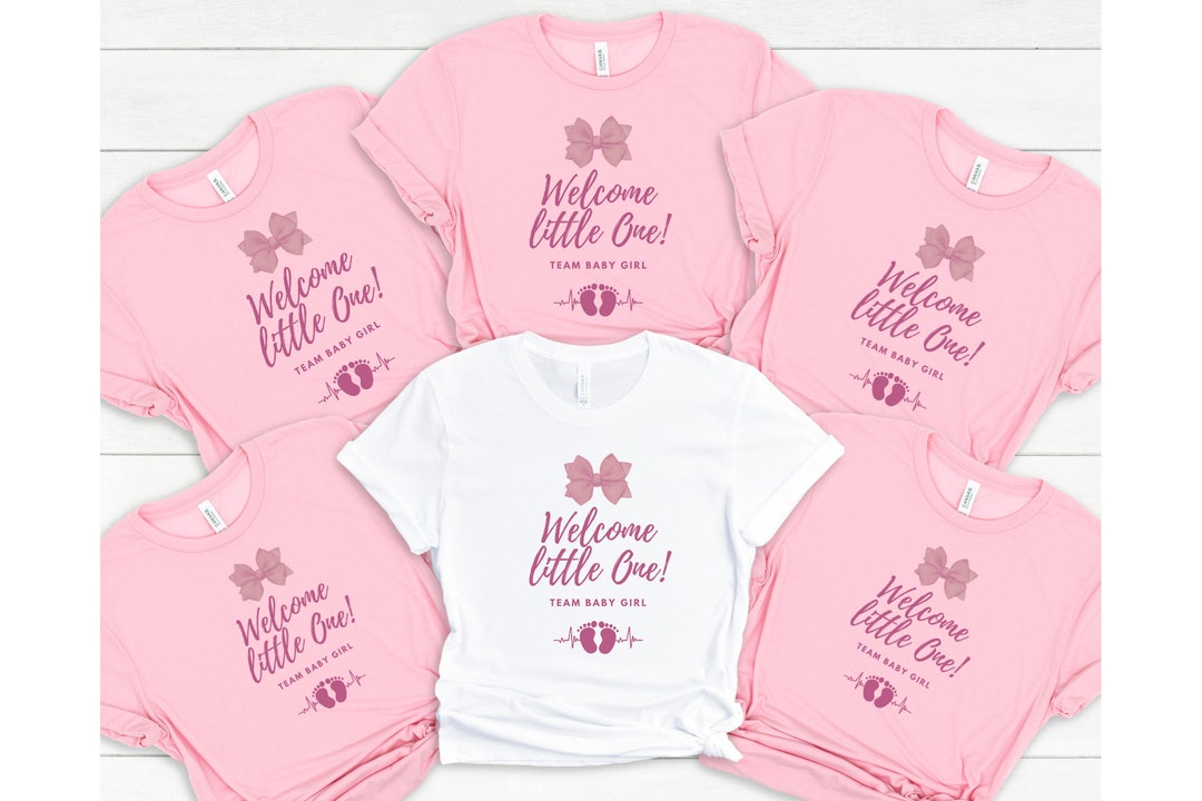 Welcome Little One Shirt, Team Baby Girl Shirts, Gender Reveal Shirts ...