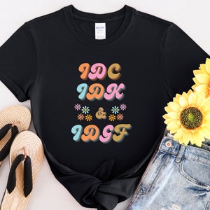 Retro IDC IDK IDGF Png, Retro Png, Hippie Summer Png, Hippie 70s Summer ...