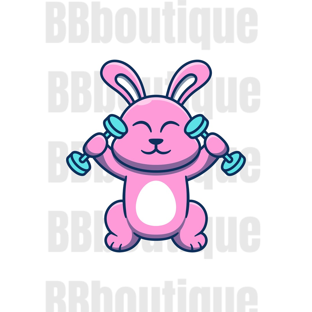 Workout Bunny Png, Bunny Weightlifting, Gym Rabbit Desing, Workout ...